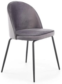 Jídelní židle Lucy, šedá / černá