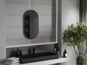 Mexen Loft zrcadlo koupelnové oválné 75 x 40 cm, černý rám - 9851-075-040-000-70
