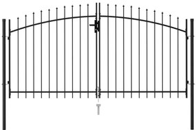 vidaXL Marketos Plotová branka Woerden s dvojitými dveřmi a hroty nahoře 299,5 x 199,5 cm