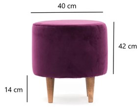 Atelier del Sofa Taburet Liza - Purple, Purpurová