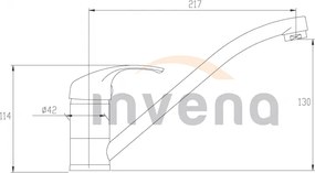 Invena Mitris, nízká dřezová baterie s otočným ramenem, černá matná, INV-BZ-79-004-A