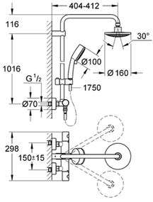 Grohe Tempesta Cosmopolitan - sprchový systém, chrom 27922000