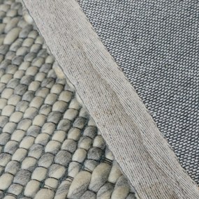 Asra, Kusový ručně tkaný koberec Woolen 4 Grey, 150x240, šedá, ložnice