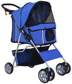 PawHut Kočárek pro psy Dog Buggy Pet Dog Buggy Stroller Jogger Trailer Blue | Aosom