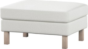 Potah na podnožku IKEA Karlstad barva krémová látka pletený vzor