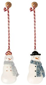 Maileg - Hračky značky Maileg Vánoční dekorace - kovová ozdoba sněhulák