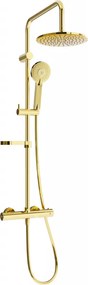 Mexen KX33 sprchový set s termostatickou baterií Kai, zlatá, 771504091-50