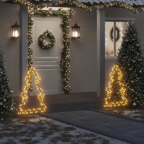 vidaXL Vánoční světelná dekorace s hroty Stromek 115 LED diod 90 cm [357727] Barva: Černá