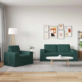Set pohovek 2 ks Tmavě zelená textil 3407547