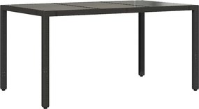 7dílný zahradní bistro set s poduškami černý polyratan 3276992