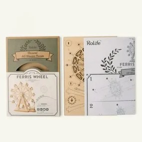 RoboTime dřevěné 3D puzzle Ruské kolo / od 8 let / 120 dílků / Obtížno