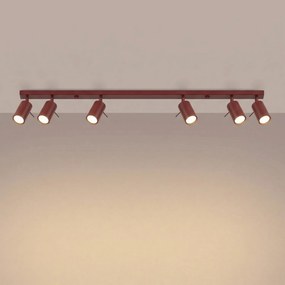 Sollux Lighting Stropní svítidlo RING 6L bordó