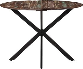 Jídelní stůl Ø 110 x 78 cm masivní recyklované dřevo a ocel 338455