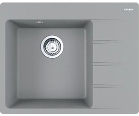 Franke Centro CNG 611-62 TL/2 Granitový dřez s odkapem vpravo, 62x50cm, šedý kámen, 114.0637.502