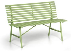 Kovová zahradní lavička SPRING, zelená