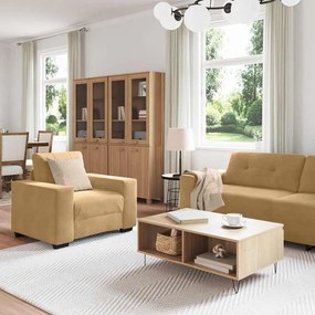 Set pohovek 3 ks Hnědá samet 3324646