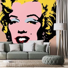 Tapeta pop art Marilyn Monroe na hnědém pozadí - 450x300