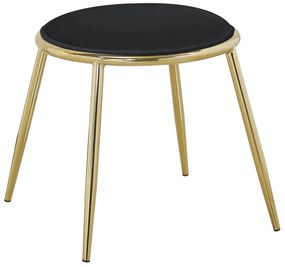 Sametová stolička Mauro Ferretti Ellen 45x45 cm, černá/zlatá