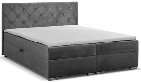 Postel dvoulůžko BOXSPRING MALAGA + topper v ceně | 180x200 | VÝBĚR TKANIN