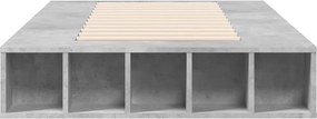 Rám postele betonově šedý 100 x 200 cm kompozitní dřevo 3280513
