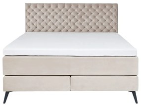 Béžová boxspring postel 200x200 cm La Maison – Meise Möbel