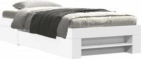 Rám postele bílý 90 x 200 cm kompozitní dřevo 3295492