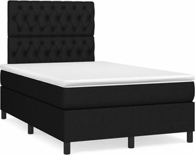 Box spring postel s matrací černá 120x200 cm textil 3142003
