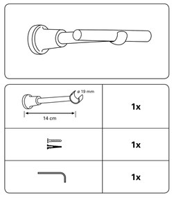 Jednoduchý nosník 14cm Europa, zlatá antika