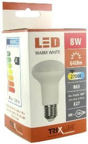 LED žárovka TRIXLINE 8W E27 R63 2700K