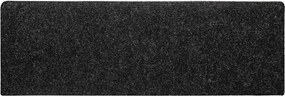 Schodové rohože samolepicí 30 ks 65 x 21 x 4 cm černé s obdélníkovým okrajem 3365693