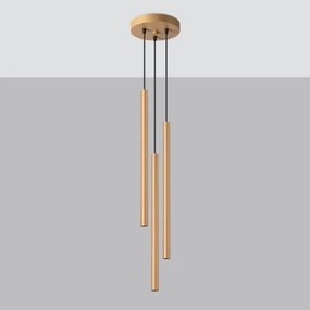 Závěsná lampa SOLLUX PASTELO 3P zlatá G9 3x8W bez žárovky SL.1172