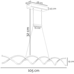 ONLI - LED Lustr na lanku DNA LED/24W/230V 4000K stříbrná