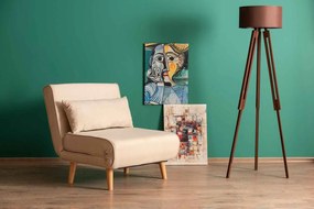 Designové rozkládací křeslo Felicitas krémové