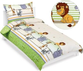 Bellatex Povlečení krepové 140x200, 70x90 cm Safari zelená