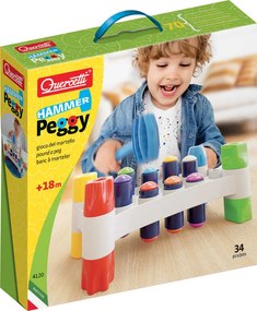 QUERCETTI Hammer Peggy baby zatloukačka 8 kolíků s kladívkem plast 4120