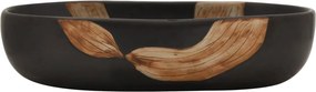 Umyvadlo na desku černé oválné 59 x 40 x 14 cm keramika 155106