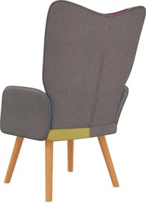 Relaxační křeslo patchwork textil 328183
