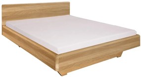 Drewmax LK210 200x200 cm dřevěná postel masiv dub dvojlůžko