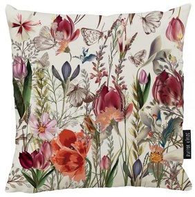 Povlak na polštář floral, canvas bavlna