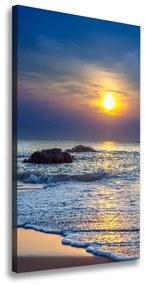Wallmuralia Vertikální Foto obraz na plátně Západ slunce pláž 50x100