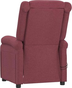 Elektrické masážní křeslo vínové textil 3098362
