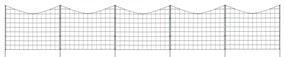 Zahradní plot s obloukem dolů 77,5 x 64 cm zelený 146104