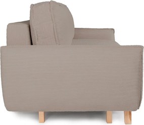 Taupe manšestrová rozkládací/s úložným prostorem pohovka 218 cm Tori – Bonami Selection