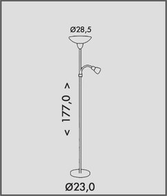 ECOLITE Moderní stojací lampa DUHA, červená + oranžová LF34-ORA/PAT