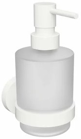 Sapho XR103W X-Round White dávkovač mýdla 200 ml, mléčné sklo/bílá