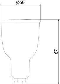 Mexen Nova, LED žárovka GU10, 12W, teplá - 3000K, 1260 lm - L108-GU10-1230-01