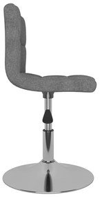 vidaXL 3087448 Marketos Swivel Dining Chairs 4 pcs Light Grey Fabric (334209×2)