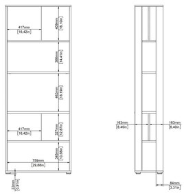 Tvilum Knihovna Sigal 592 jackson hickory/bílá