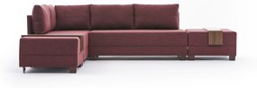 Designová rohová sedačka Ramesha 280 cm bordó - levá