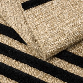 Dywany Łuszczów, Kusový koberec Spark 0689 beige/black, 160x220, béžová, chodba / předsíň